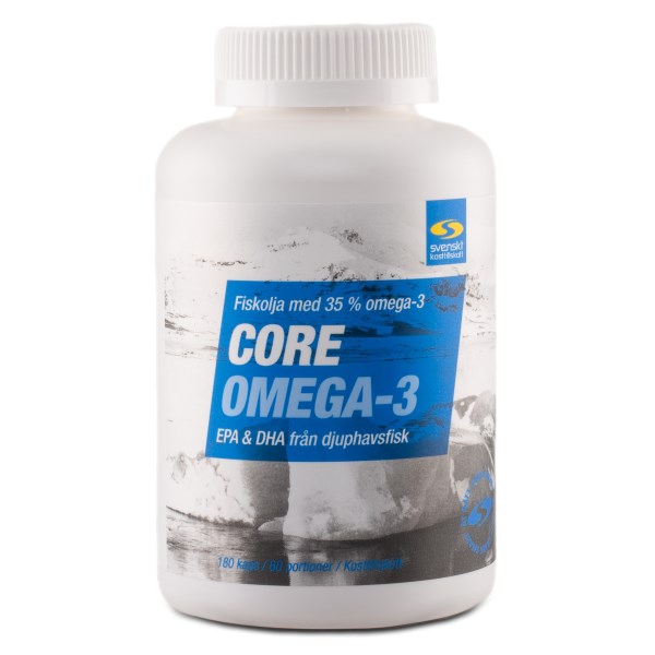 Core Omega-3 fiskolja | Från djuphavsfisk | Svenskt Kosttillskott
