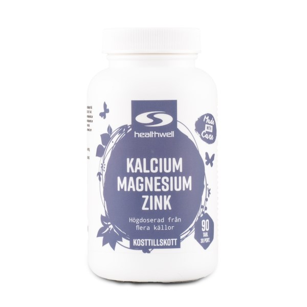 Healthwell Kalcium, Magnesium, Zink | Svenskt Kosttillskott