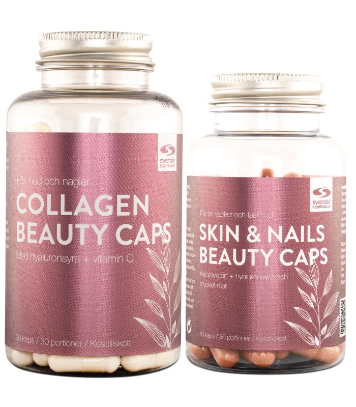 Skin & Nails Beauty Caps + Collagen | Svenskt Kosttillskott