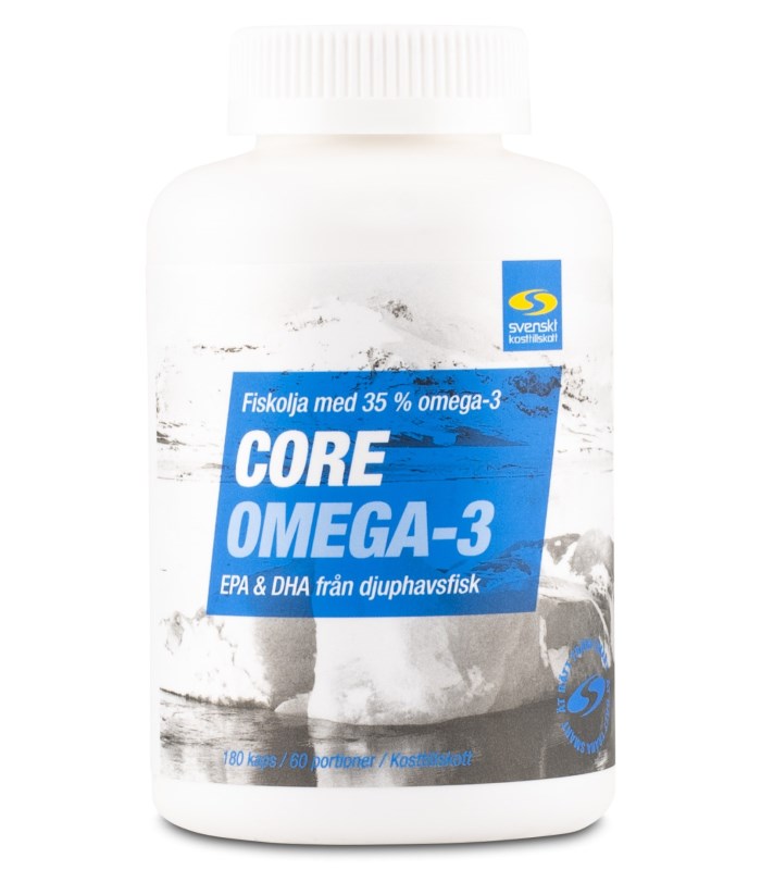 Core Omega-3 fiskolja | Från djuphavsfisk | Svenskt Kosttillskott