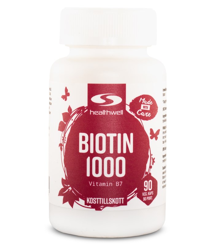 Biotin 1000 för hud och hår | Svenskt Kosttillskott