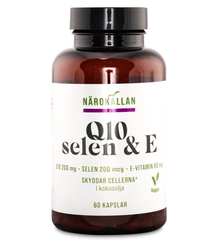 Närokällan Q10 + Selen + E | Svenskt Kosttillskott